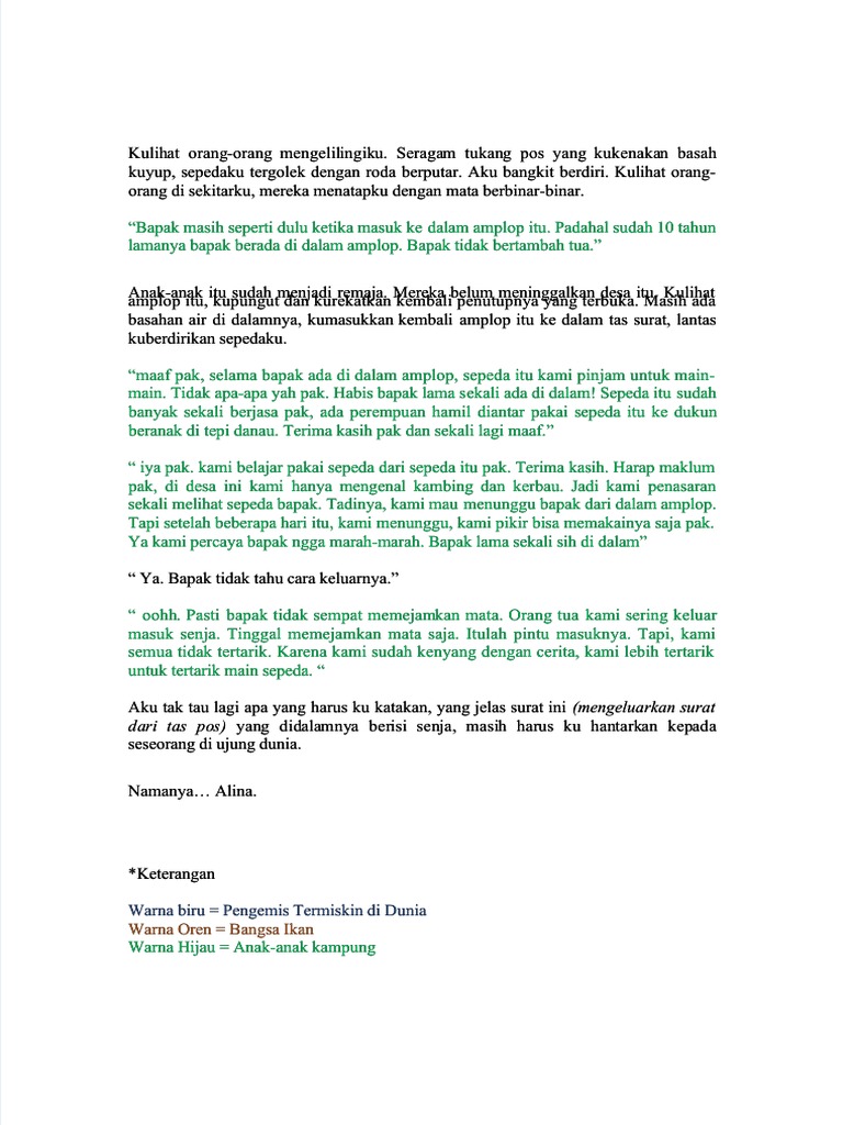 PDF Naskah Monolog Tukang Pos Dalam Amplop - Compres - 230223 - 070858 | PDF