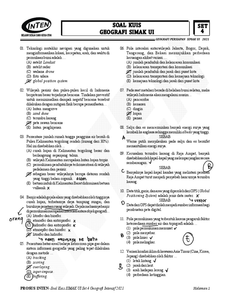 Soal Kuis Simak 4 | PDF