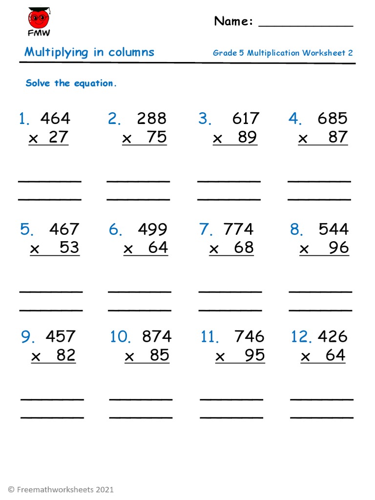 Grade-5-Multiplication-Worksheet-2 | PDF