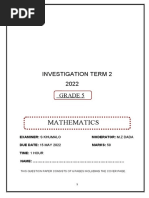 Grade 7 Term 1 2025 MATHEMATICS BASELINE TEST-1 | PDF | Elementary ...