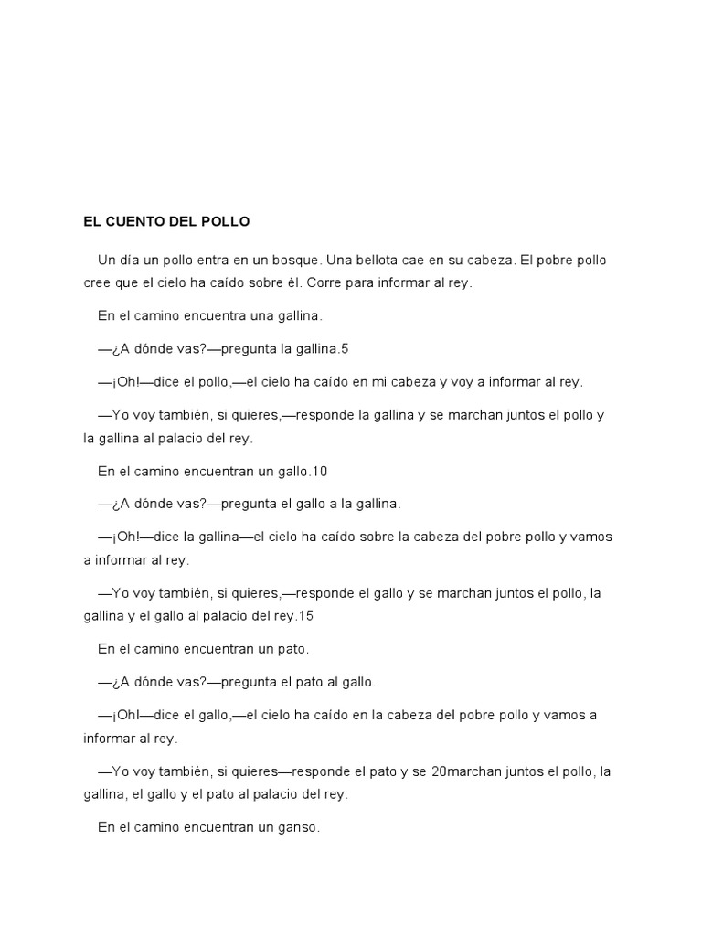 El Cuento Del Pollo | PDF