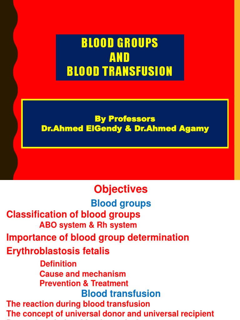 Blood Groups & Transfusion Guide | PDF | Science & Mathematics