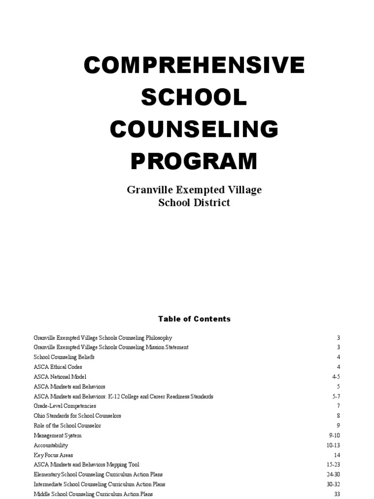 GEVSD Comprehensive School Counseling Program | PDF