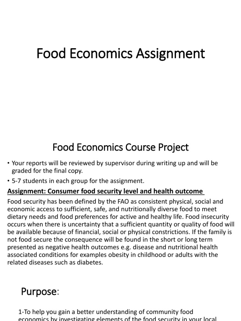 Food Security & Health Outcomes Study | PDF