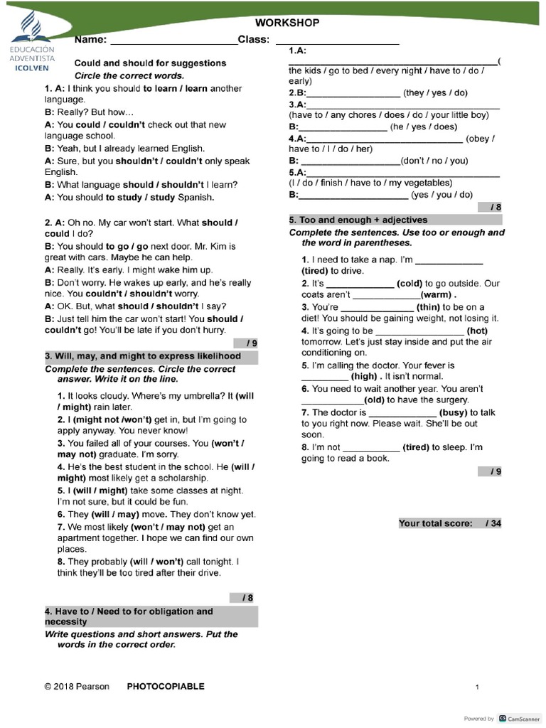 Start Up 3. Grammar Test | PDF