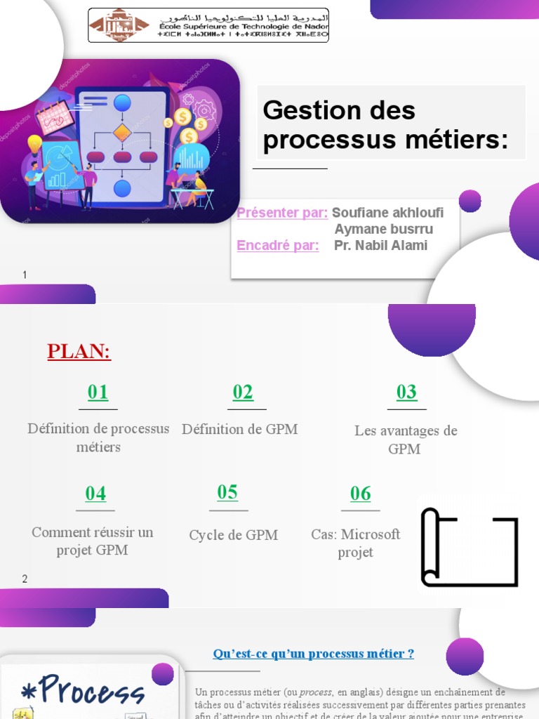 Gestion Des Processus Métiers:: Présenter Par: Encadré Par | PDF | Gestion de processus ...