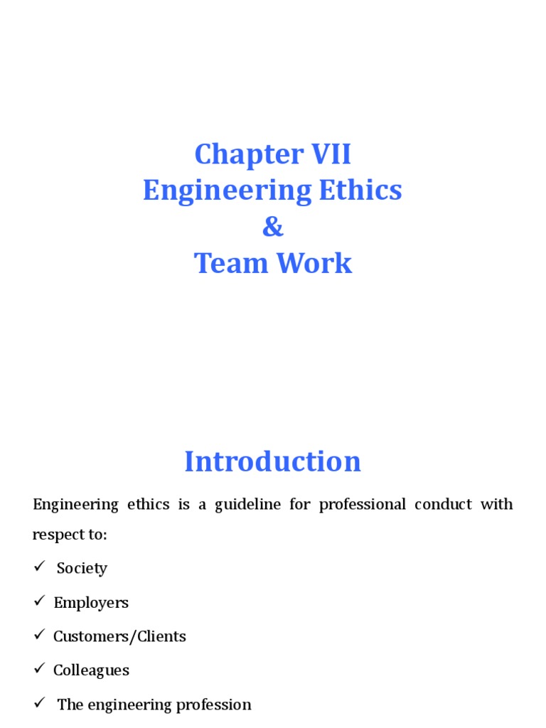 Engineering Ethics And Teamwork Guide Pdf Engineering Engineer