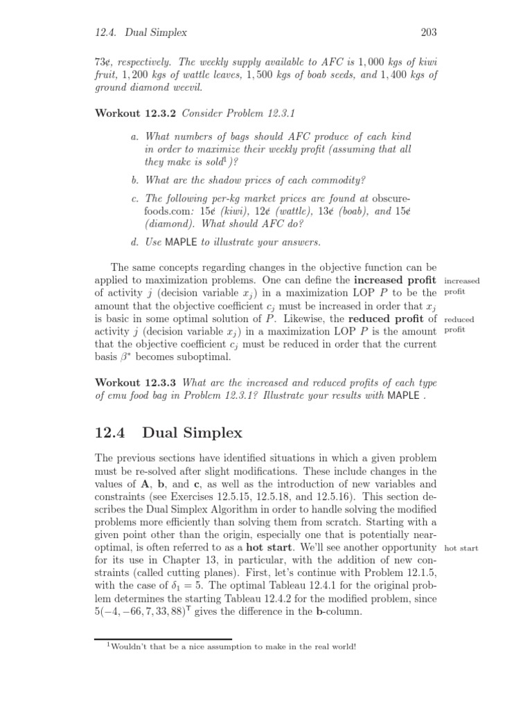 Dual Simplex Example | PDF