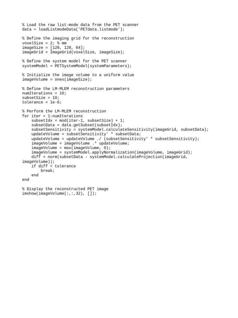 Model Based Reconstruction | PDF