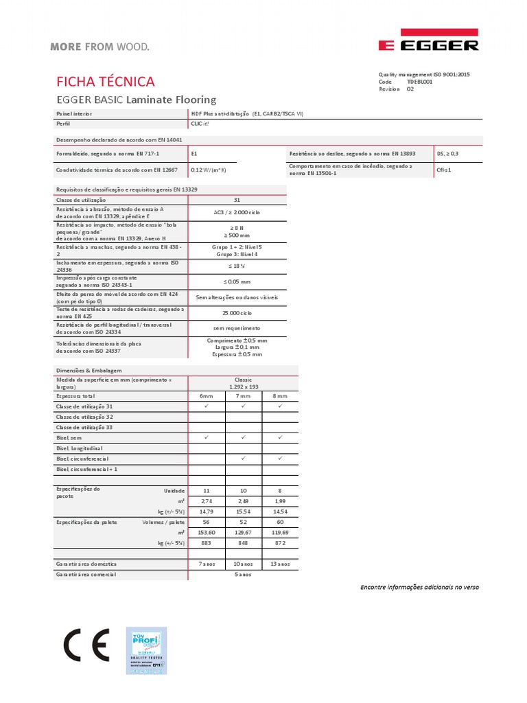 TDS EGGER BASIC Laminate Flooring PT | Download grátis PDF ...