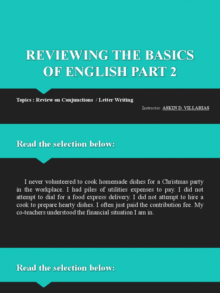 ENG 1 (CM2 PPT) | PDF