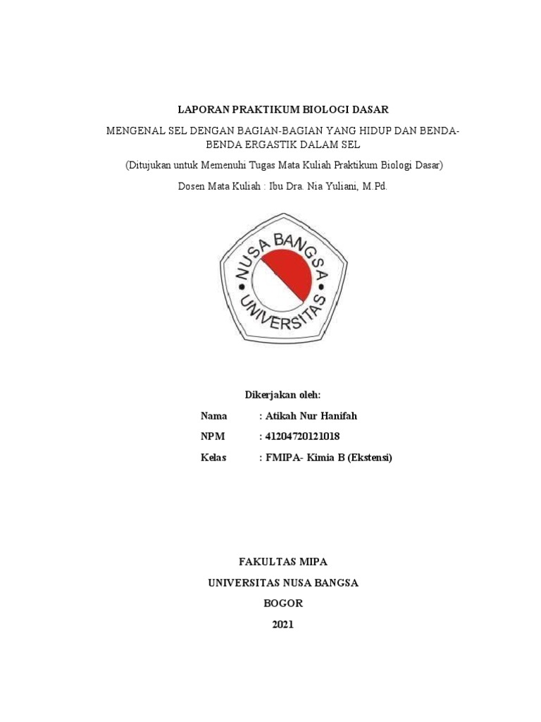 LAPORAN PRAKTIKUM BIOLOGI DASAR Pertemuan 2 | PDF