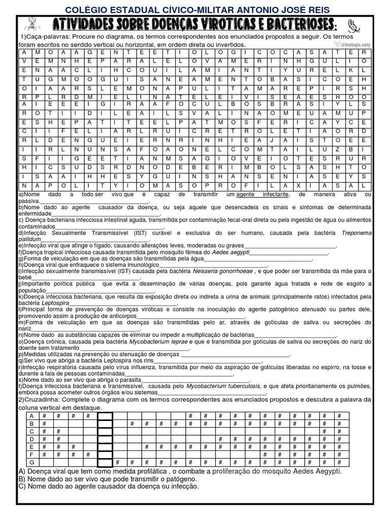 Doenças viróticas e bacterioses | PDF | Vírus | Infecção