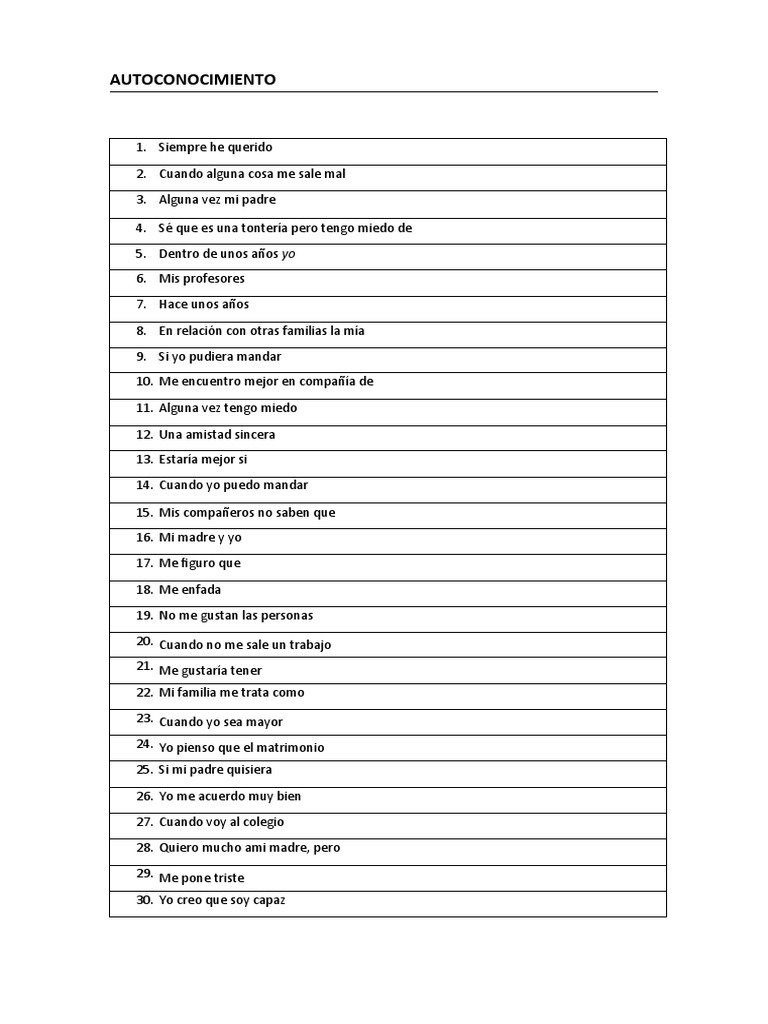 Autoconocimiento 2 | PDF