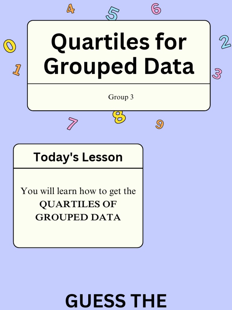 Quartiles For Grouped Data | PDF