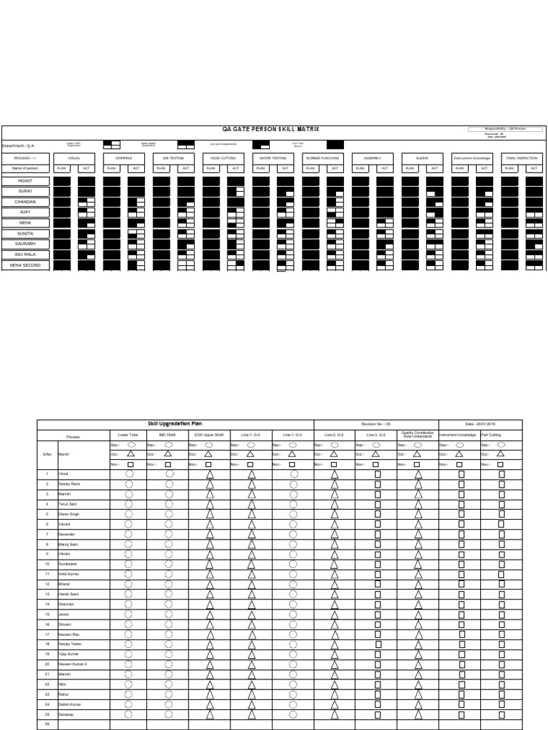 QA Skill Matrix | PDF