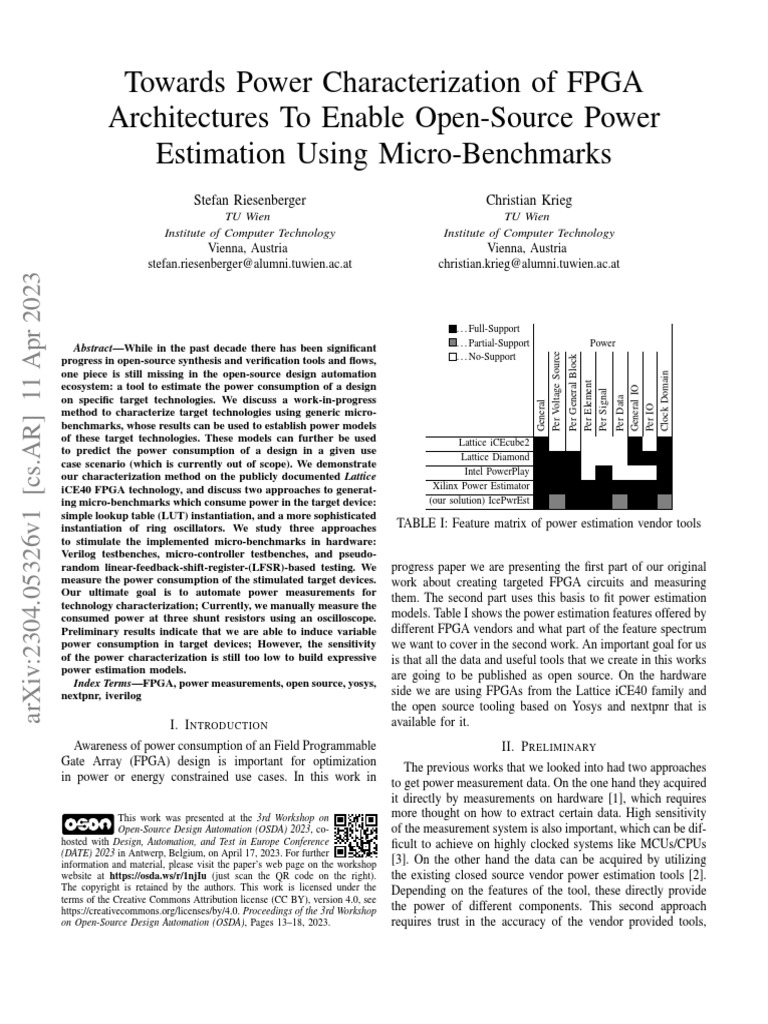 Towards Power Characterization of FPGA Architectur | PDF Towards Power Characterization of FPGA Architectur | PDF
