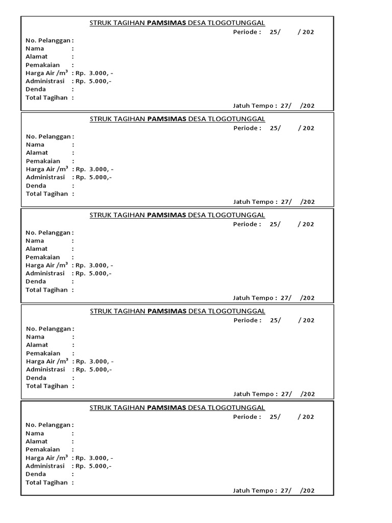 kwitansi pamsimas | PDF