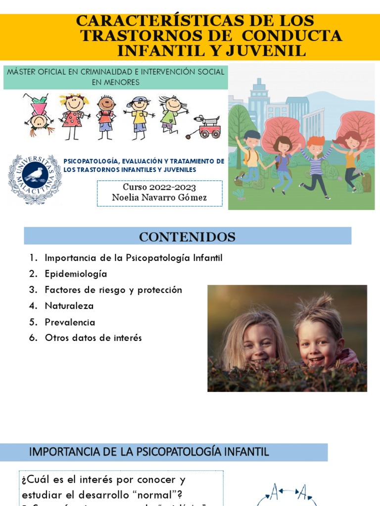 Tema 1. Características de Los Trastornos de Conducta Infantil y Juvenil | PDF | Trastorno ...