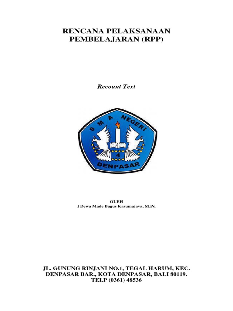 RPP CGP - Recount Text | PDF | Karier & Perkembangan