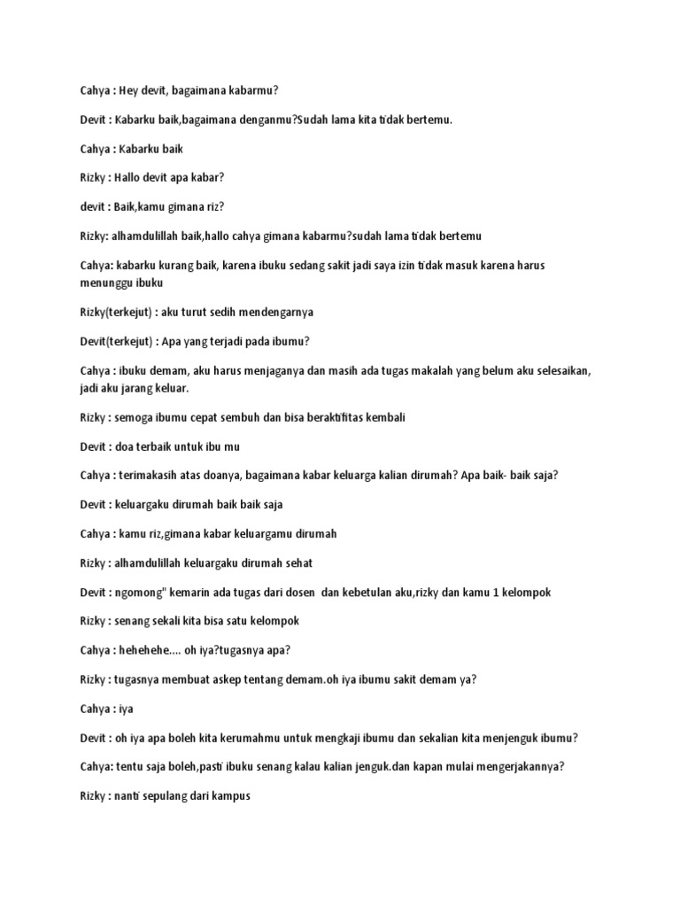 Skrip Dialog Bing (Dub Indo) | PDF