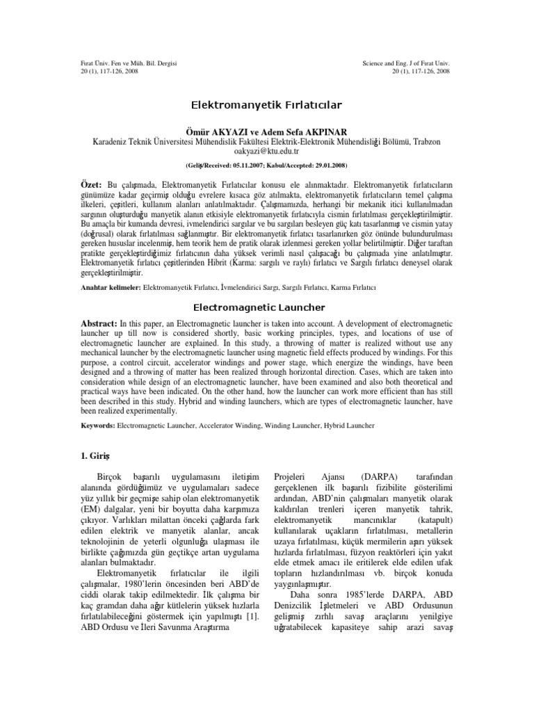 Silo - Tips Elektromanyetik Frlatclar | PDF