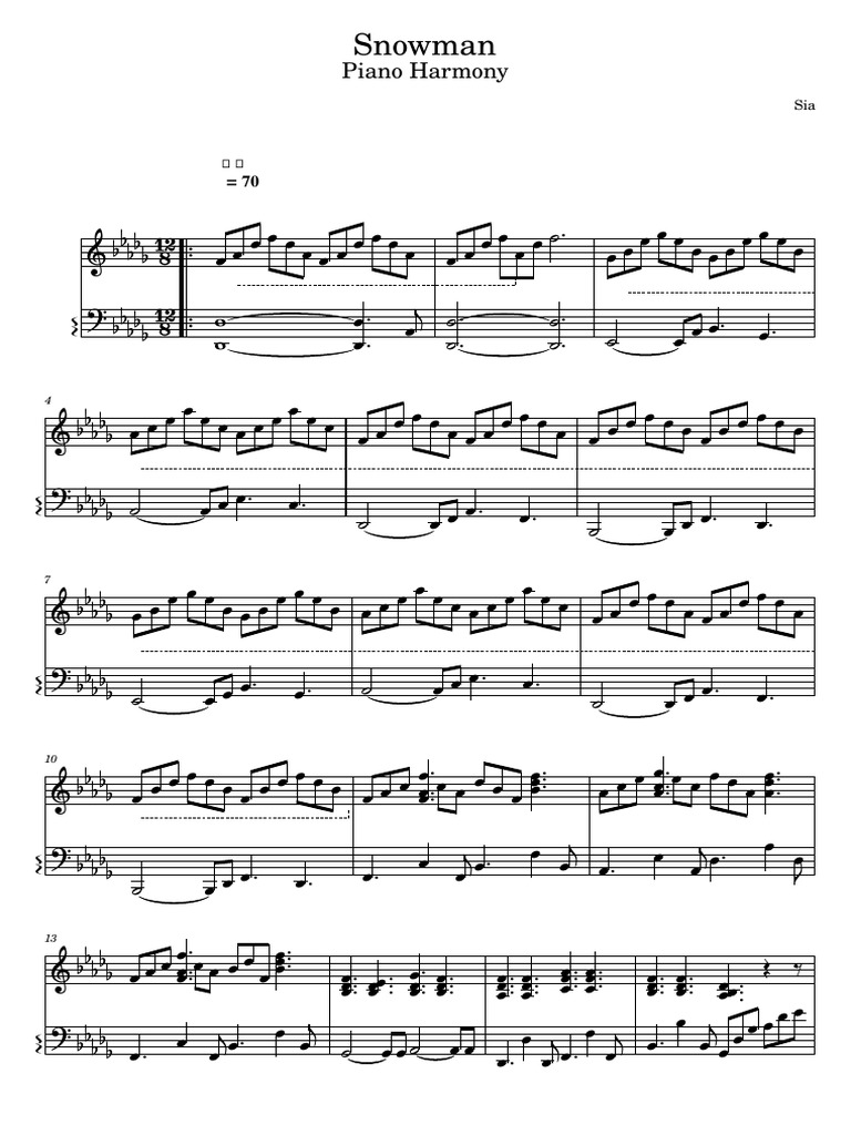 Snowman by Sia | PDF
