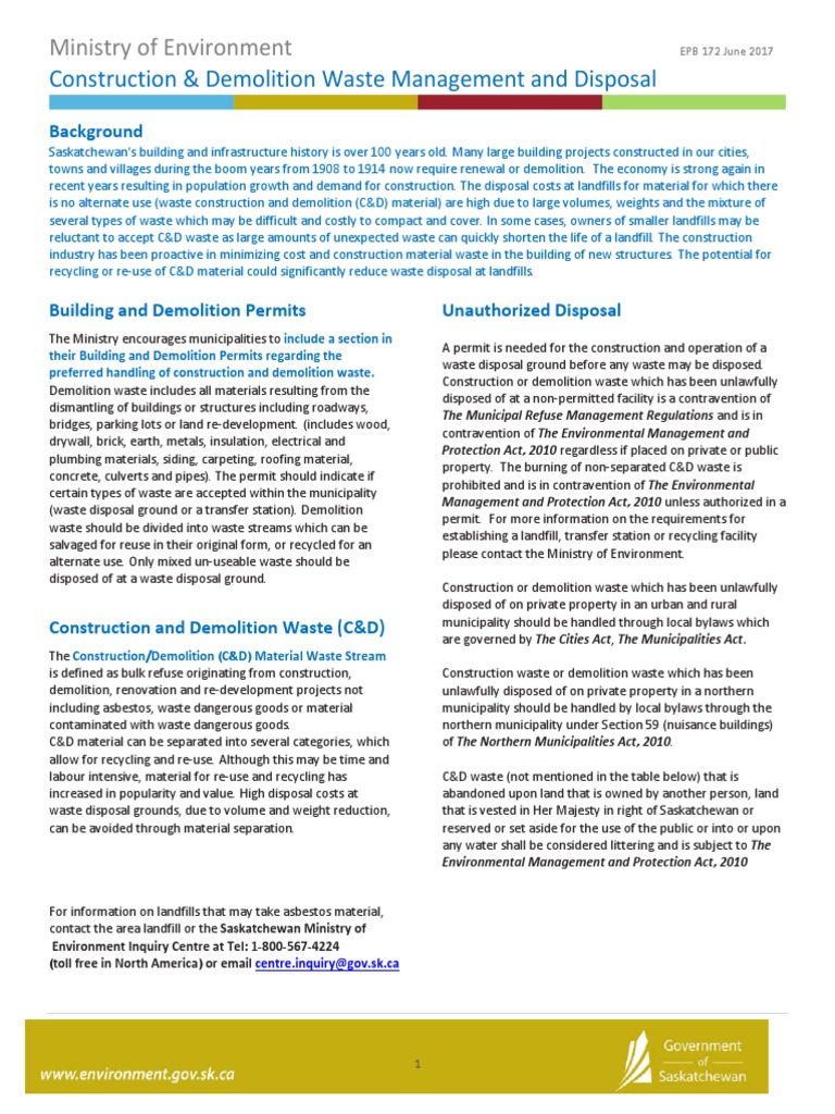 86791-Waste - Construction and Demolition Waste Management and Disposal ...