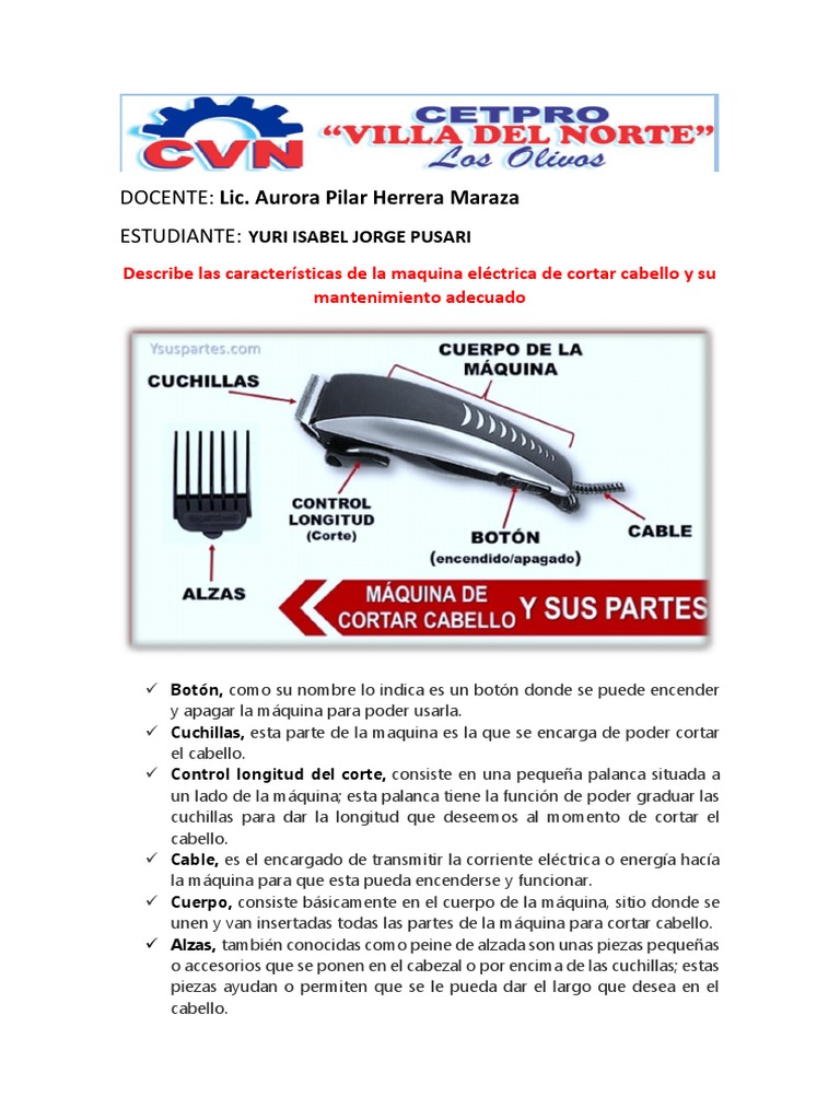 Yuri Isabel Jorge Pusari - Partes de La Maquina Clipper | PDF