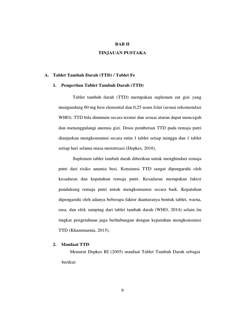 Efek Samping TTD: Tinja Hitam dan Anemia | PDF