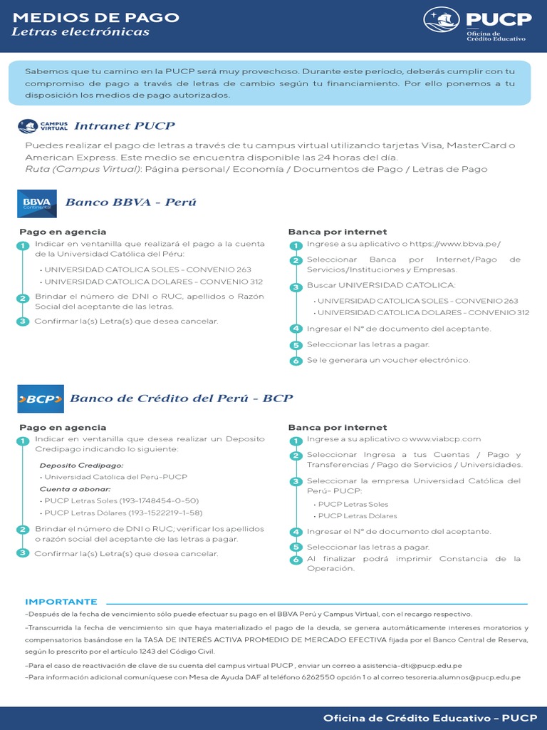 04-2023 Instructivo Modalidades de Pago - Letras-May-12-2023-08-00-50-6669-PM | PDF | Bancos ...