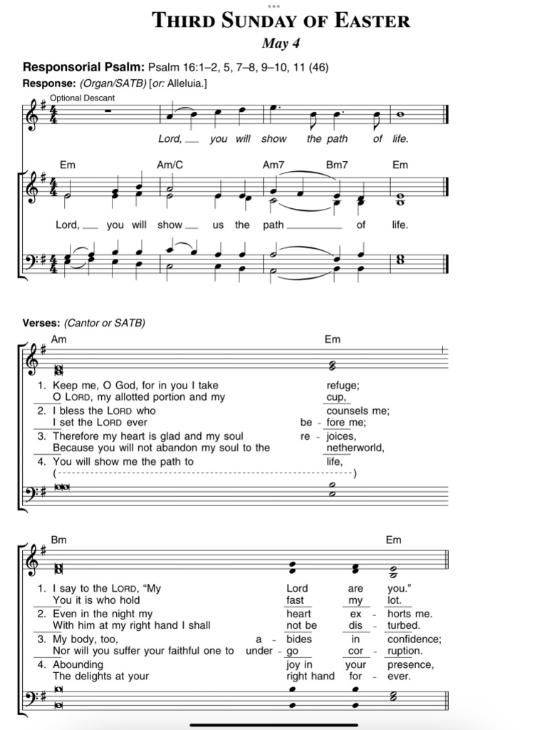 3rd Sunday Easter Response | PDF