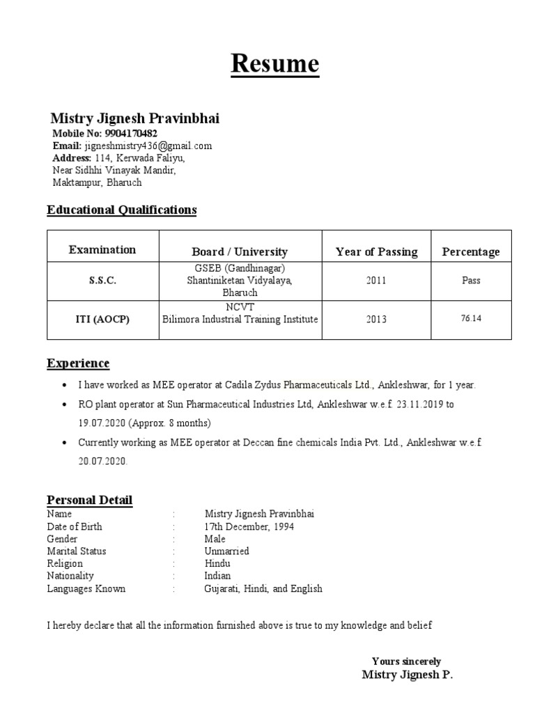 Jignesh Resume | PDF