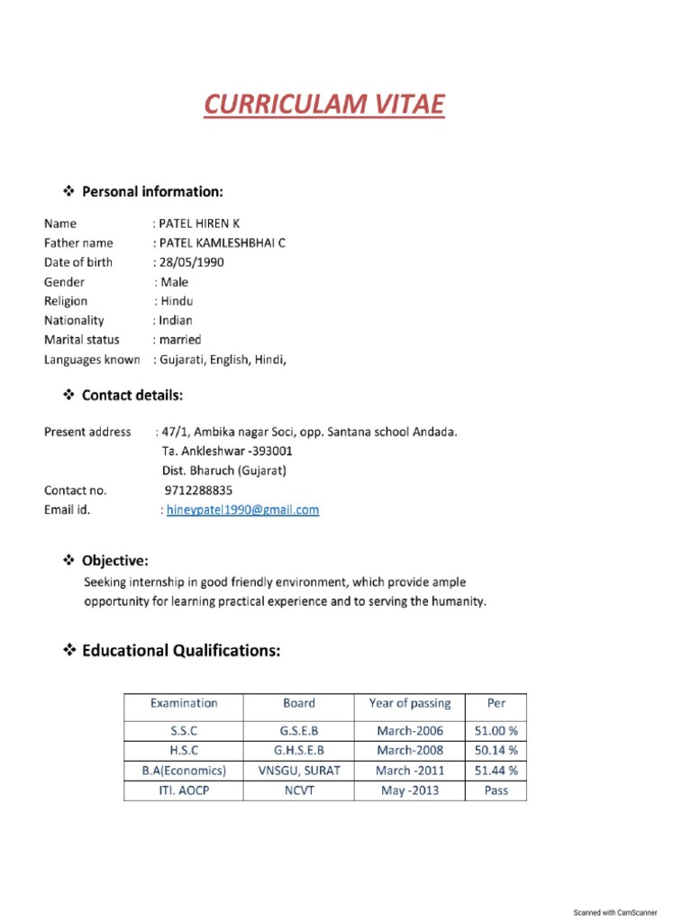 Resume Hiren Patel | PDF
