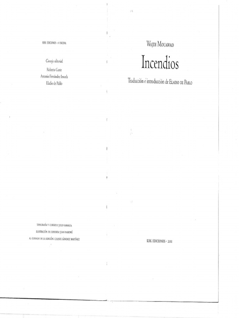 Incendios Wajdi Mouawad Pdf
