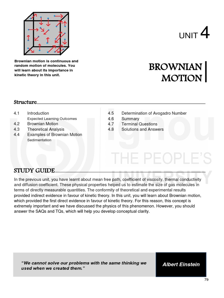 Unit 4 | PDF | Brownian Motion | Gases