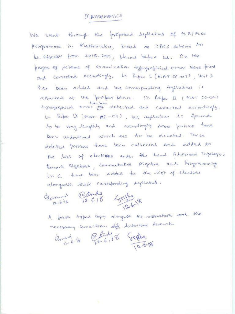 MSC Syllabus Math - Compressed | PDF