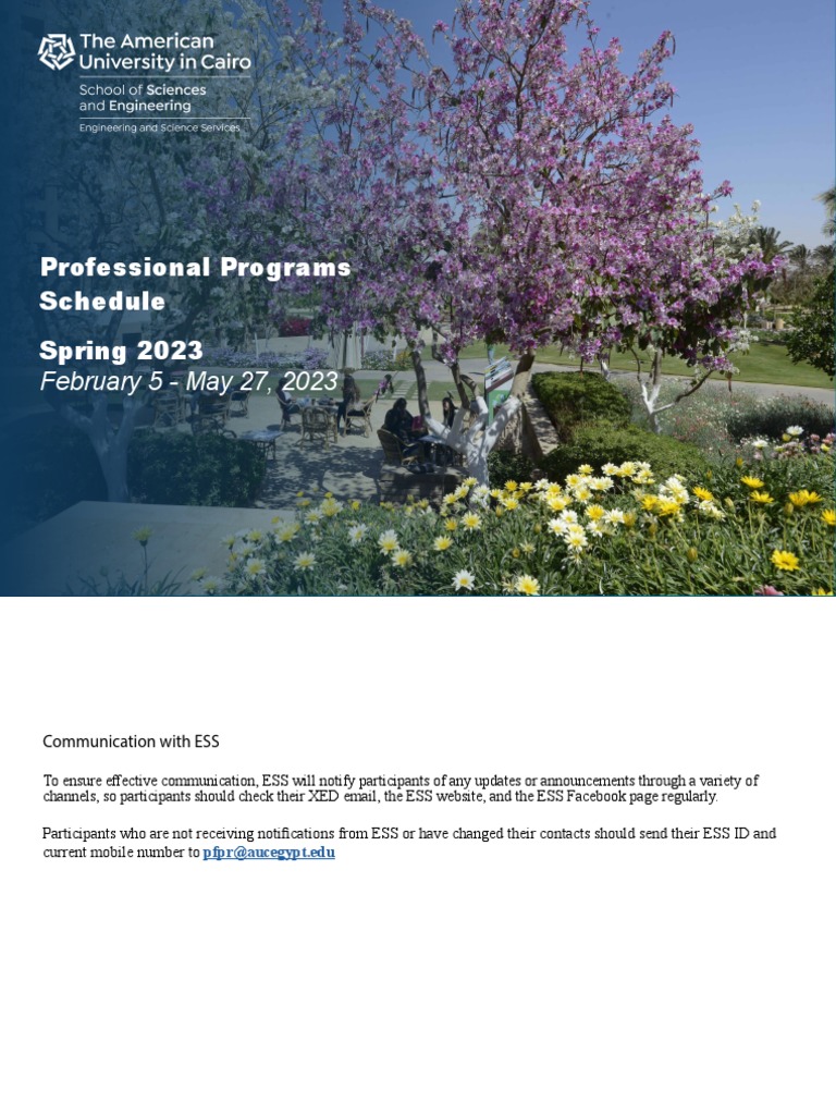 Spring February 2023 Schedule | PDF | Business