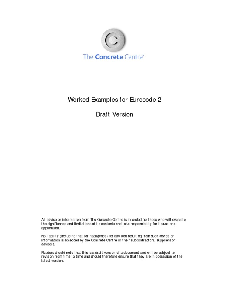 Worked Examples For Eurocode 2 - 3 | PDF