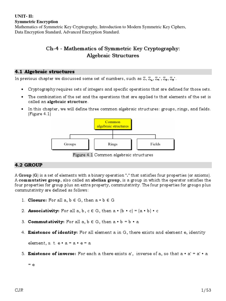 Cns Unit-2 CJR - For Students | PDF
