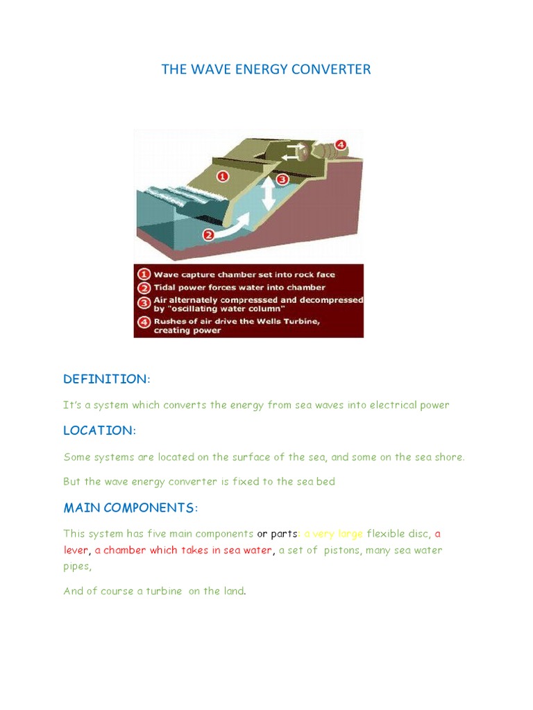 The Wave Energy Converter | PDF
