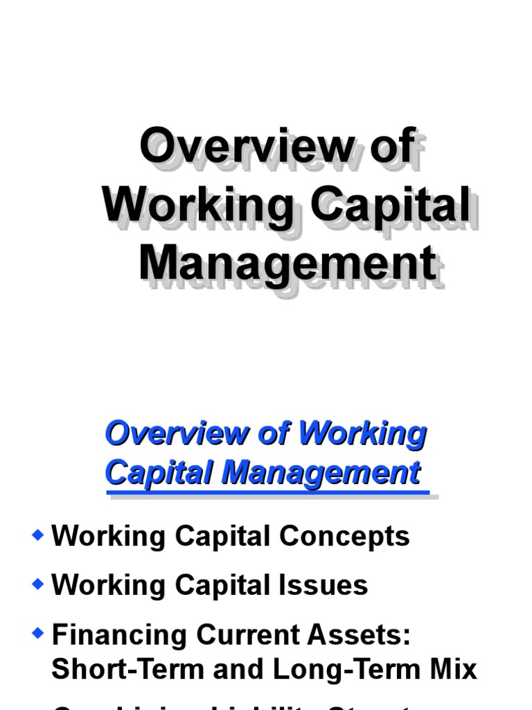 Working Capital Management | Download Free PDF | Working Capital | Debt