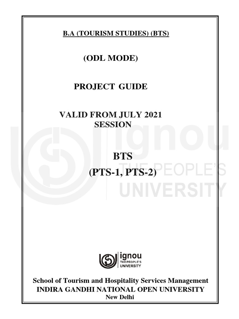 Project Guide (Bts Odl) Pts 1 & Pts 2 | PDF | Tourism | Marketing