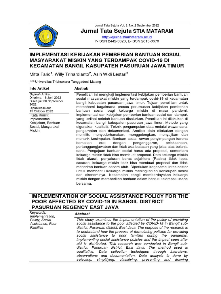 312-Article Text-1175-1-10-20221014 | PDF | Ilmu Sosial