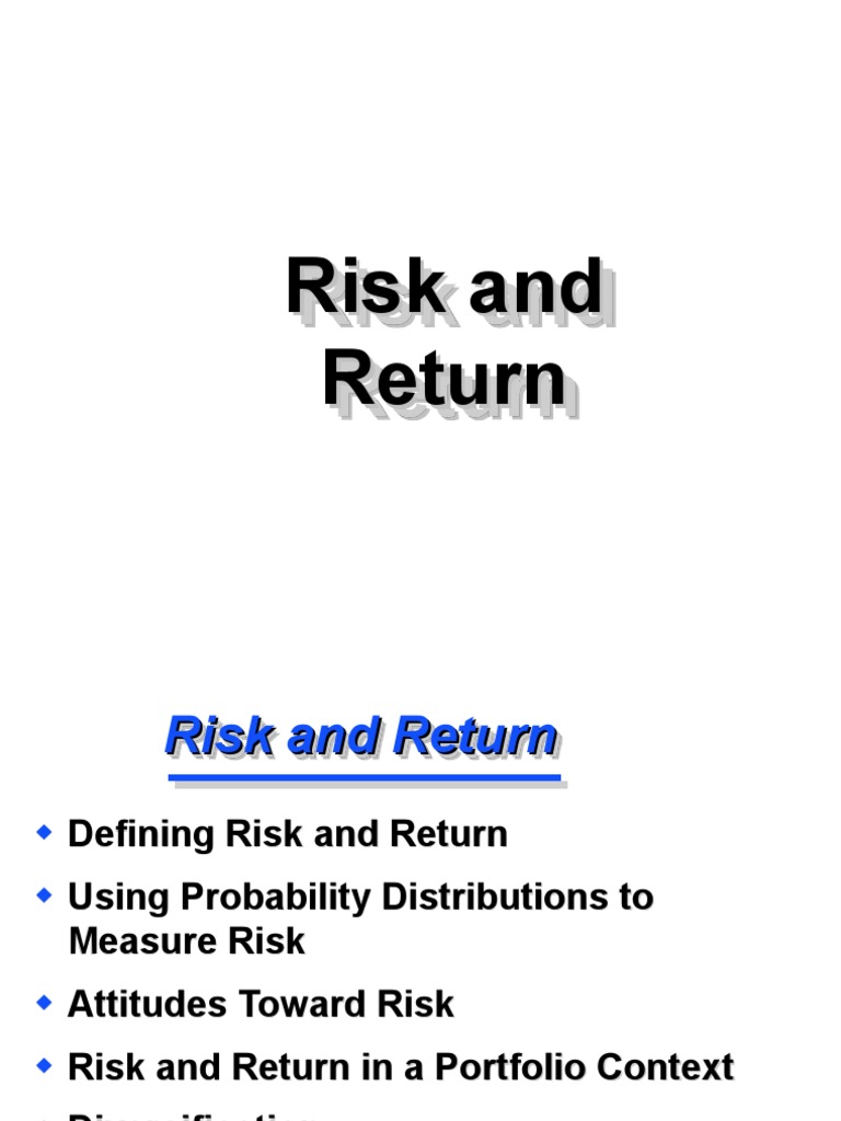 Risk and Return | PDF