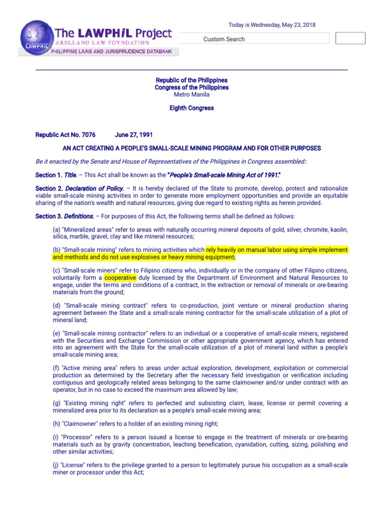 Ra 7076 | PDF | Mining | Royalty Payment