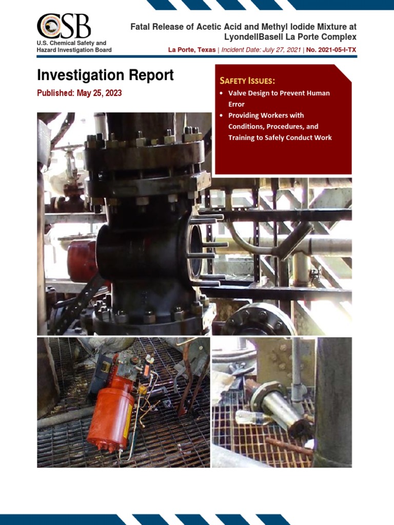 Csb Final Report of Fatal Release at Lyondellbasell Plant 1685102063 ...