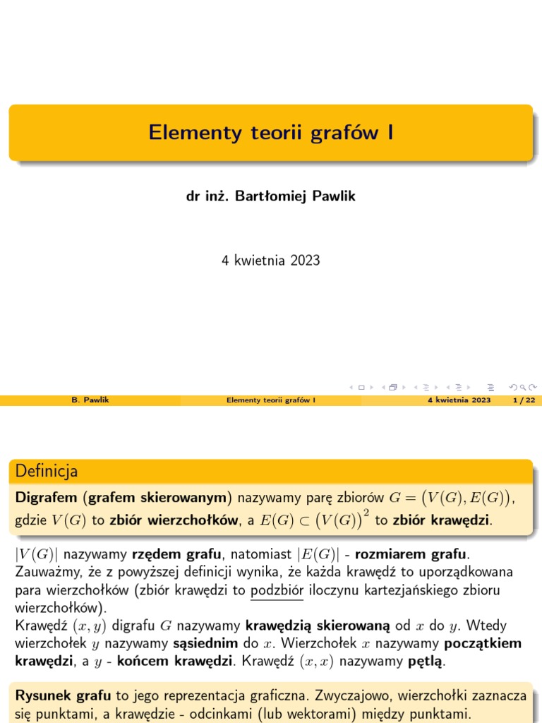 Md5 Elementy Teorii Grafów I | PDF