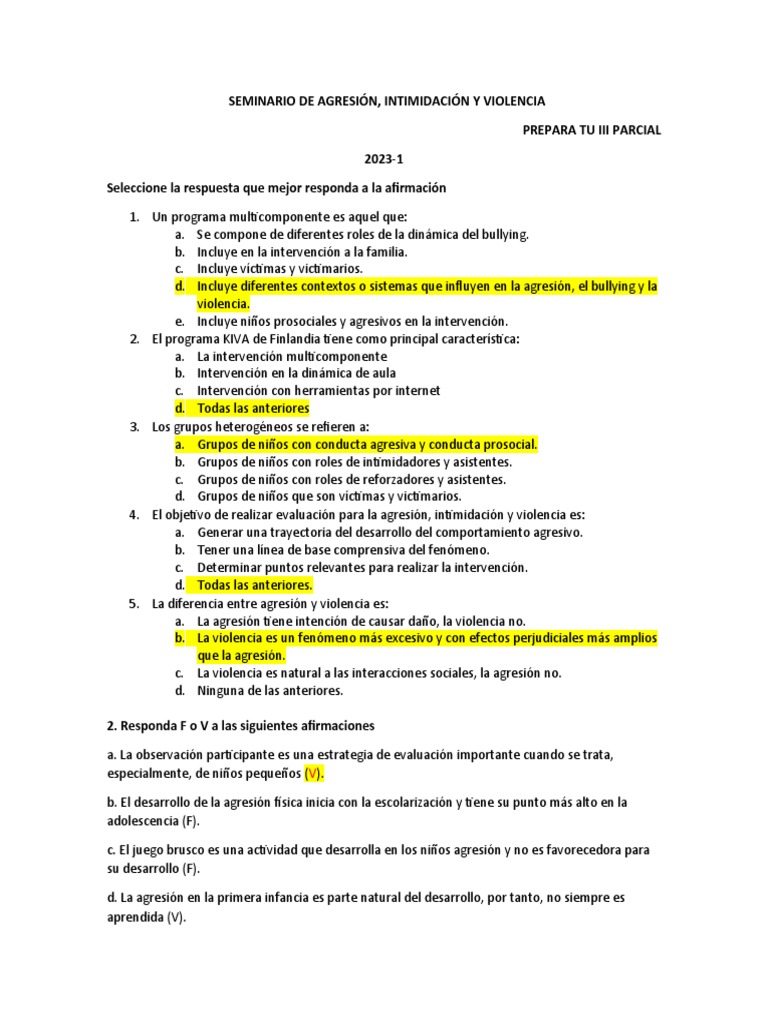 Prepara Tu Iii Parcial 2023-1 | PDF