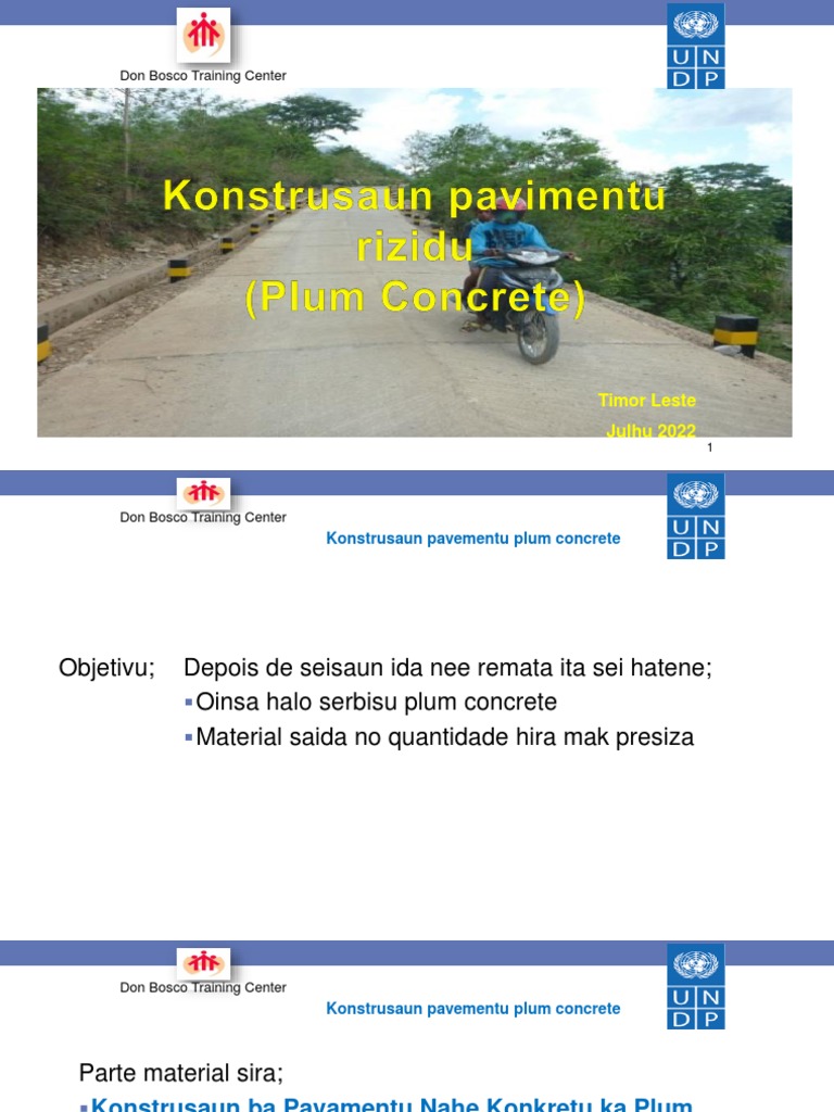 3 Plum Concrete Pavement (Tetun) | PDF